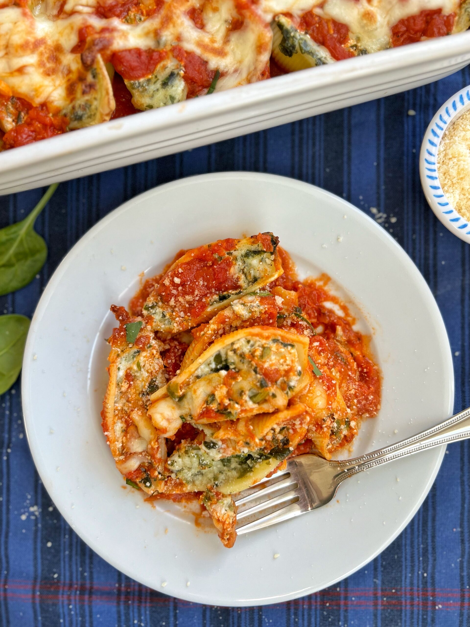 Easy Stuffed Shells (with cottage cheese and spinach) - Happy Kids ...